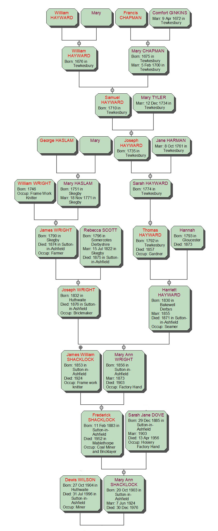Hayward Tree – Graham and Barbara Family History
